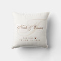 Boho Monogram Personalized Couple Names Wedding Throw Pillow | Zazzle