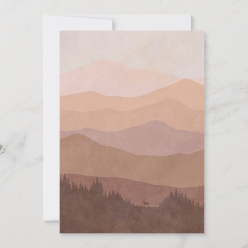 Boho Mountains One Happy Camper Girls 1st Birthday Invitation | Zazzle