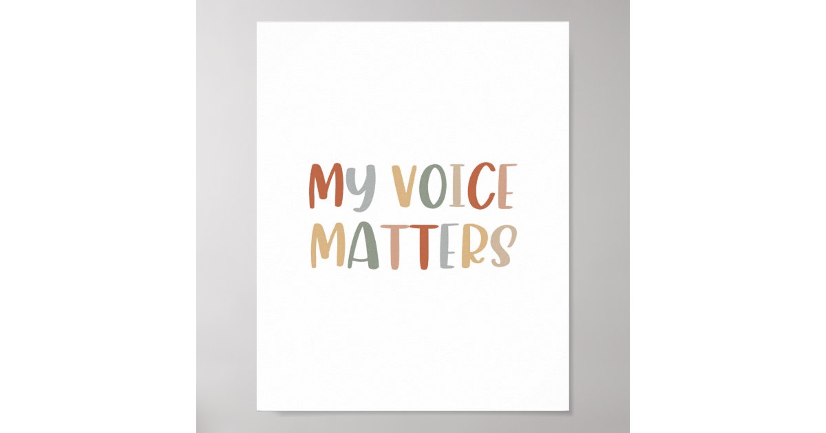 Boho my voice matters Poster | Zazzle
