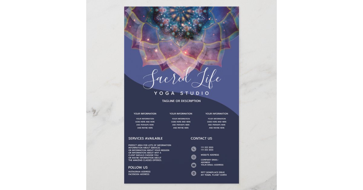 Boho Nebula Mandala, Mystical Flyer | Zazzle
