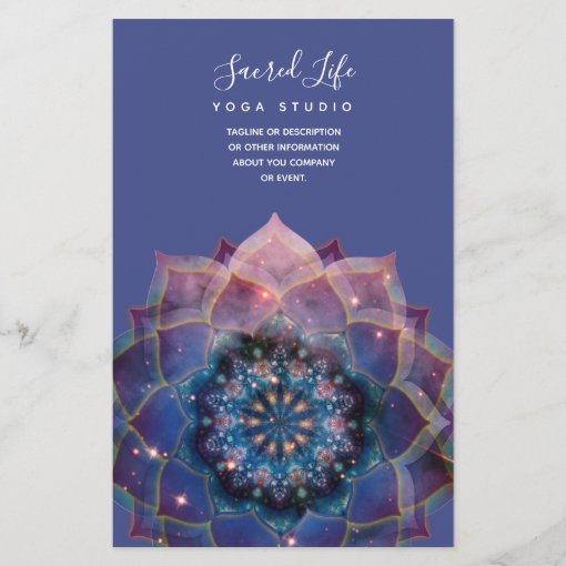 Boho Nebula Mandala, Mystical Flyer | Zazzle