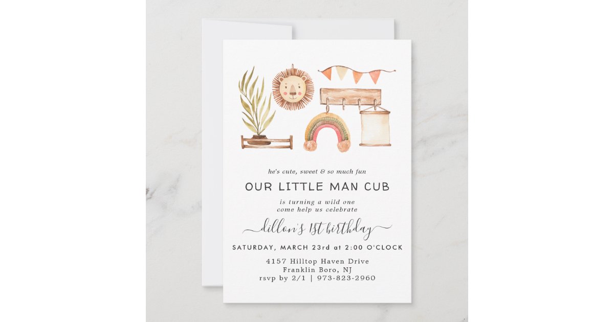 Boho Nursery | Birthday Party Invitation | Zazzle