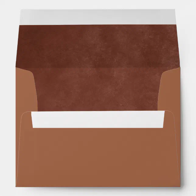 Boho Oasis Wedding Sienna/Burnt Umber ID959 Envelope | Zazzle