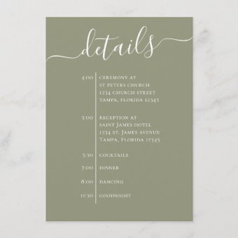 Boho Palm Leaves Botanical Timeline QR Code Detail Enclosure Card | Zazzle