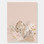 Boho pampas grass gender neutral welcome shower foam board | Zazzle