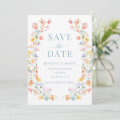 Boho Pastel Meadow Flowers Save The Date Photo Invitation | Zazzle