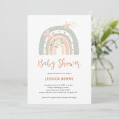 Boho Pastel Rainbow Baby Shower Invitation | Zazzle