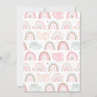 Boho Pastel Rainbow Girl's Birthday Party Invitation | Zazzle