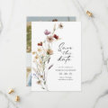 Boho Photo Save The Date Flat Card | Zazzle