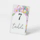 Boho Pink Floral Watercolor Modern Pedestal Sign | Zazzle