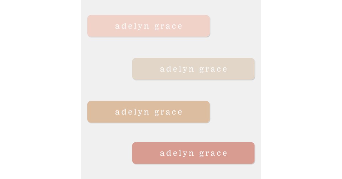 Boho Pink Girl Name Labels | Zazzle