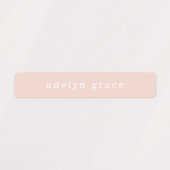 Boho Pink Girl Name Labels | Zazzle