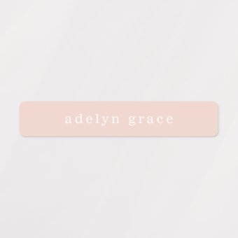 Boho Pink Girl Name Labels | Zazzle