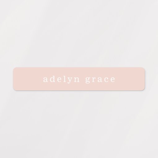 Boho Pink Girl Name Labels | Zazzle
