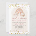 Boho Pink Rainbow April Showers Baby Shower Invitation | Zazzle