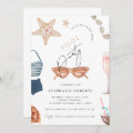 Boho Pool Party Chic Script Summer Bridal Shower Invitation | Zazzle
