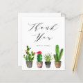 Boho Potted Cactus Wedding Thank You Card | Zazzle