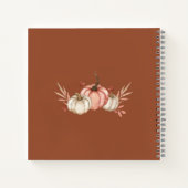 Boho Pumpkin Pink Girl Baby Shower Guestbook Notebook | Zazzle