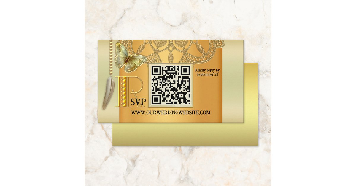 Boho QR Code Dreamcatcher Wedding Enclosure Card | Zazzle