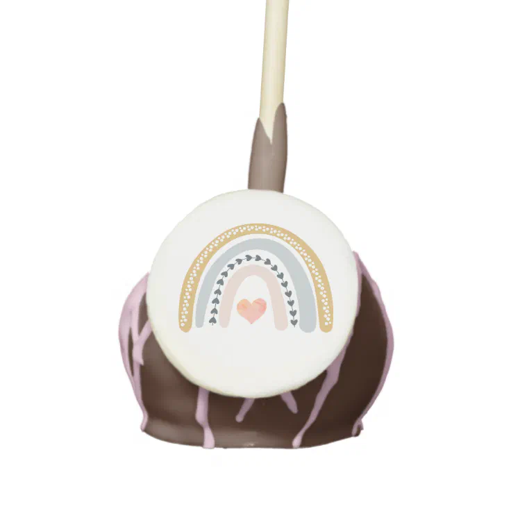 Boho Rainbow Baby Shower Cake Pops | Zazzle