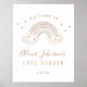 Boho Rainbow Baby Shower Welcome Poster | Zazzle
