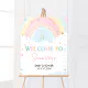 Boho Rainbow Baby Shower Welcome Poster | Zazzle