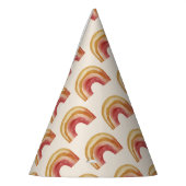 Boho rainbow birthday party hat | Zazzle