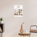 Boho Rainbow Birthday Photo Milestone Poster | Zazzle