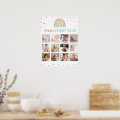 Boho Rainbow Birthday Photo Milestone Poster | Zazzle