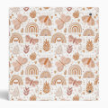 Boho Rainbow Butterflies Teacher Classroom Planner 3 Ring Binder | Zazzle