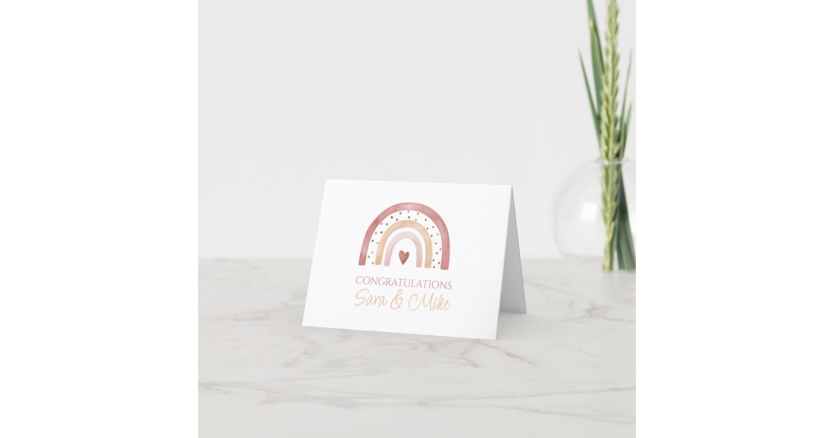 Boho Rainbow Congratulations Card | Zazzle
