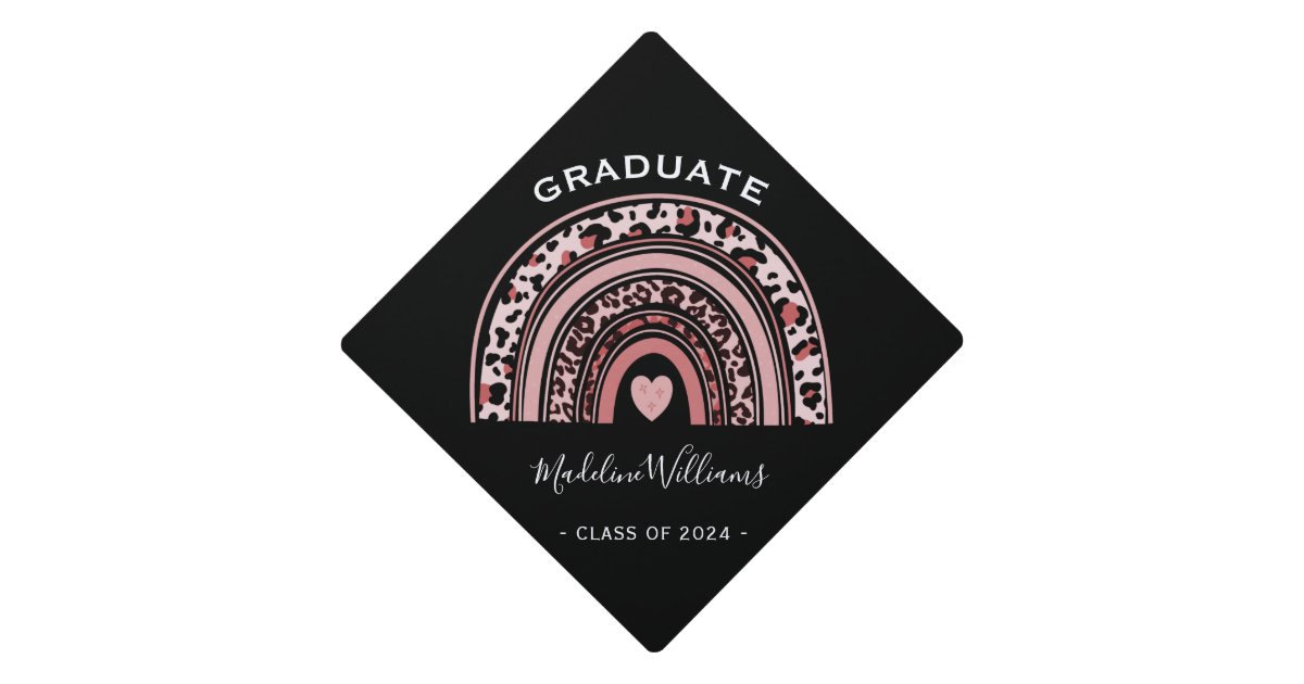 Boho Rainbow Graduation Cap Topper | Zazzle