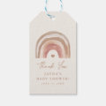 Boho Rainbow Neutral Baby Shower Thank You Favor Gift Tags | Zazzle