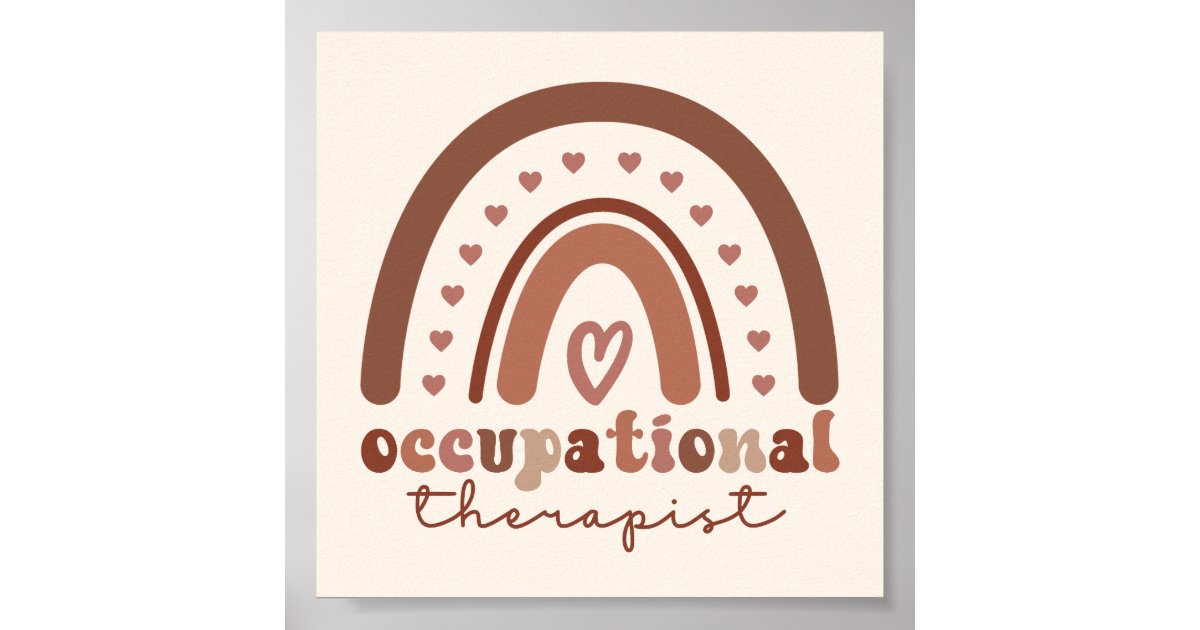 Boho Rainbow OT Occupational Therapist Poster | Zazzle