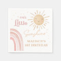 Boho Rainbow Sunshine Birthday Party Napkins | Zazzle