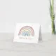 Boho Rainbow Thank You Card | Zazzle
