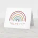 Boho Rainbow Thank You Card | Zazzle