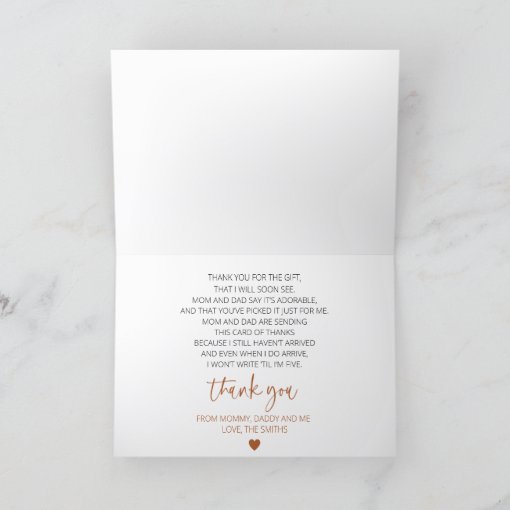Boho Rainbow Thank You, Earthy Terracotta Tones Thank You Card | Zazzle