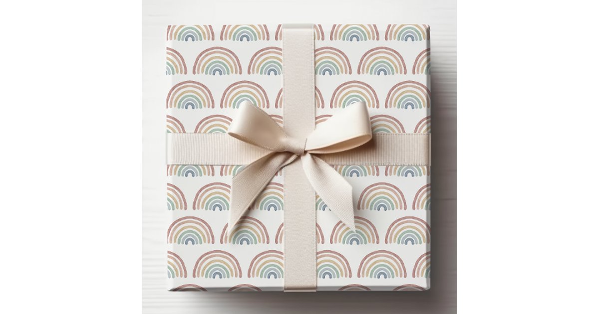 Boho Rainbow Wrapping Paper | Zazzle