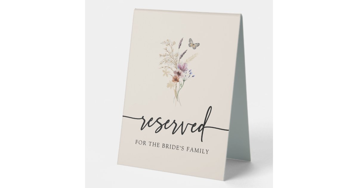 Boho Reserved Sign | Zazzle