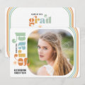 Boho Retro Photo Graduation Party Invitation | Zazzle