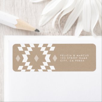 Boho return address label, bohemian label | Zazzle