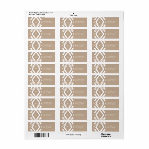 Boho return address label, bohemian label | Zazzle
