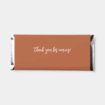Boho Rust Wedding Favors Chocolate Hershey Bar | Zazzle