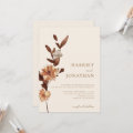 Boho Rustic Floral Wedding Invitation | Zazzle