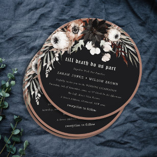 Blank Gothic Wedding Invitations
