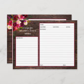 Boho Rustic Recipe Card | Zazzle