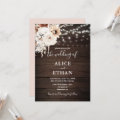 Boho Rustic Wood Fall Flowers Wedding Invitation | Zazzle