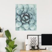 Boho Sage Green Succulent Closeup Poster | Zazzle