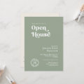 Boho Sage Green Typography Business Open House Invitation | Zazzle